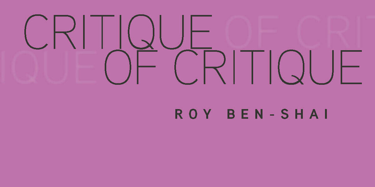 Critique of Critique | Stanford University Press