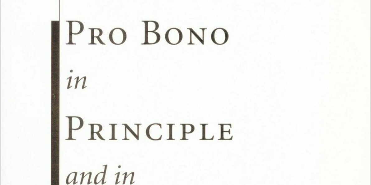 Pro Bono in Principle and in Practice | Stanford University Press